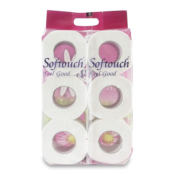 Softouch 2 Ply Toilet Paper Tissue Roll Family Pack 6-in-1– ShipBolt ...